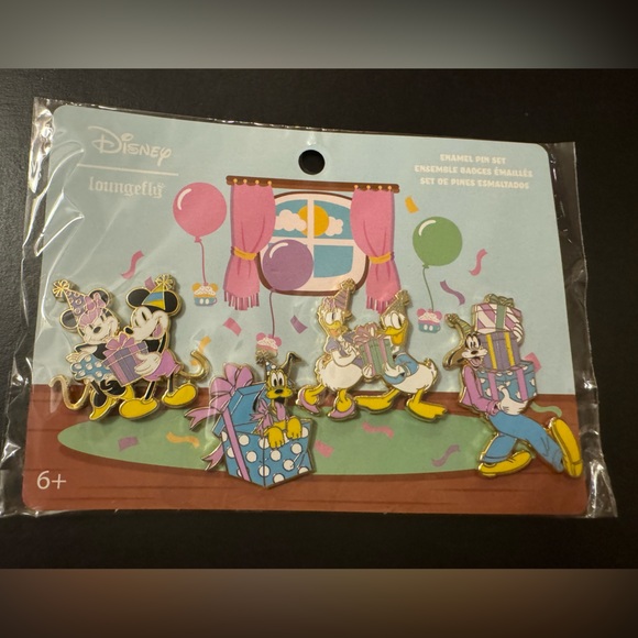 Loungefly | Other | Loungefly Disney Gang Birthday Pins | Poshmark